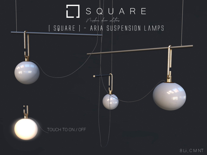 Second Life Marketplace - [ SQUARE ] - ARIA Suspension Lamp